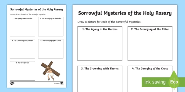 The Mysteries Of The Rosary Worksheets