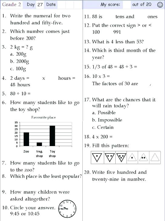 Mental Math Worksheets Grade 4 Collection Of Mental Math | Free ...