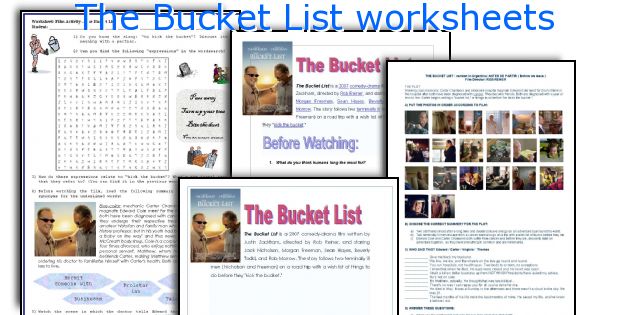 The Bucket List Worksheets | Free Worksheets Samples