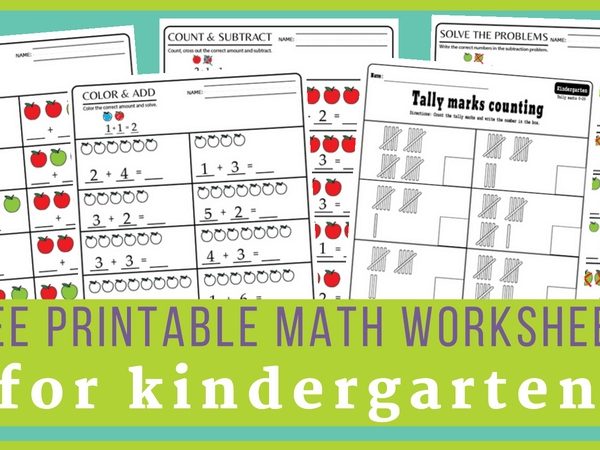 Kindergarten Maths Worksheets Pdf