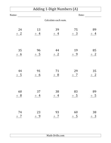 Printable Addition Worksheets