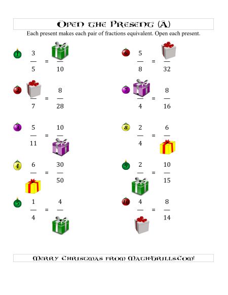 Middle School Math Christmas Worksheets