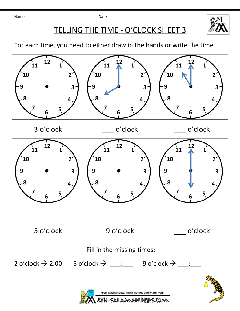 Clock Sheet | Free Worksheets Samples