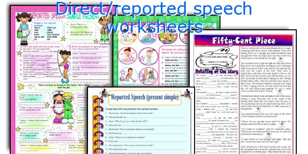 Direct Reported Speech Worksheets | Free Worksheets Samples