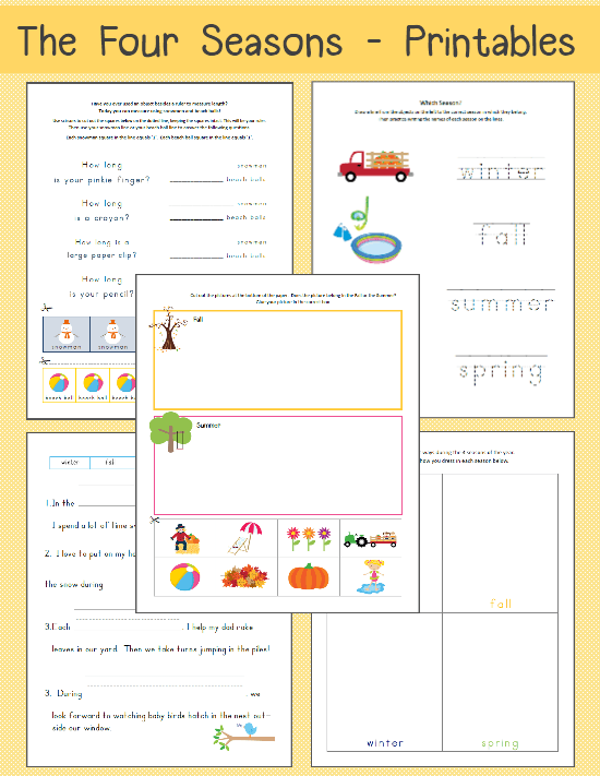Seasons Worksheets 2nd Grade