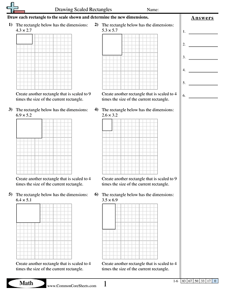 Simple Scale Drawing Worksheets