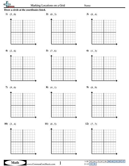 Math Grid Worksheets