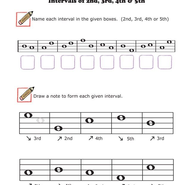 Music Theory Worksheets Intervals