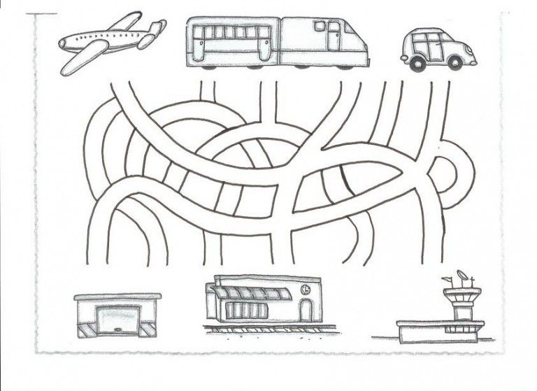 Transportation Maze Worksheet For Kids (1) | Free Worksheets Samples