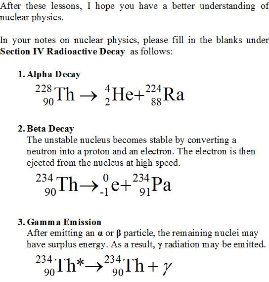 Nuclear Chemistry Worksheet Answer Key | Free Worksheets Samples