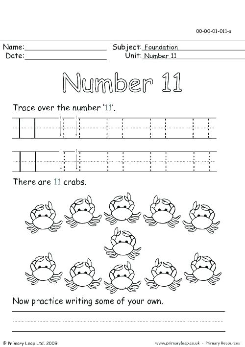 Numbers Worksheets 11 20 Esl Tracing Preschool Number Words For | Free ...