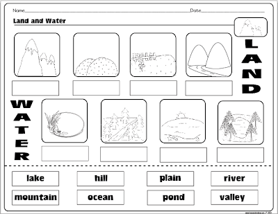 Landforms And Bodies Of Water Freebie! | Free Worksheets Samples