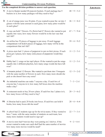 Common Core Worksheets 5th Grade