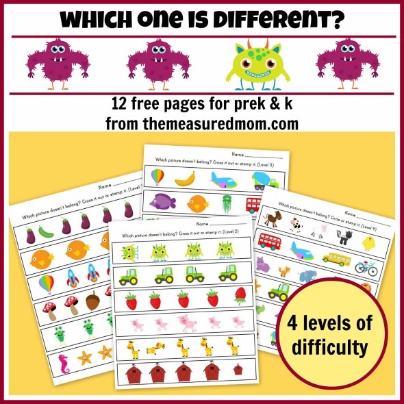 Which One Is Different Worksheets