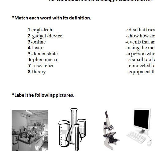 Science And Technology Worksheets