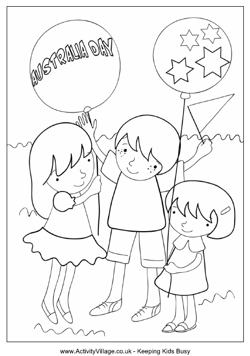 Australia Day Colouring Pages | Free Worksheets Samples