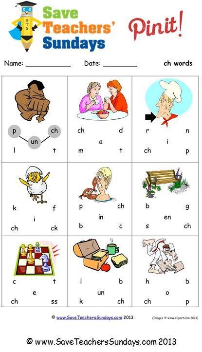 Ch Phonics Worksheets