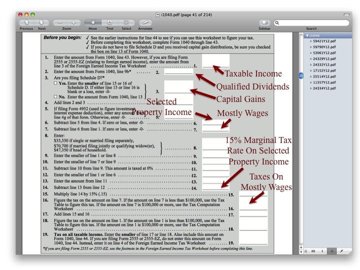 Qualified Dividends Worksheet | Free Worksheets Samples
