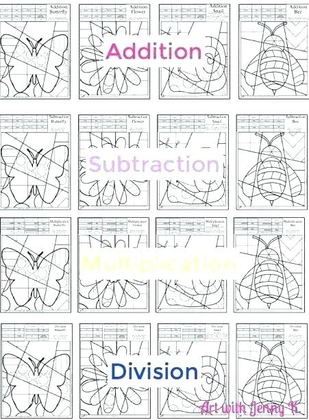 Division Coloring Worksheets 4th Grade