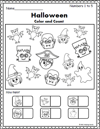 Halloween Counting Worksheets