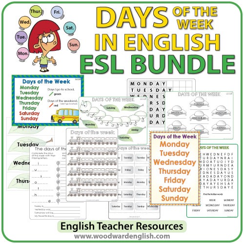 Esl Worksheets Days Of The Week