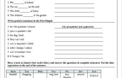 Tense Worksheets For Grade 6
