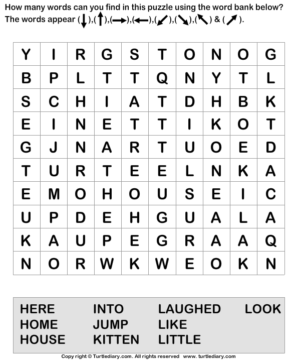 Word Find Worksheets