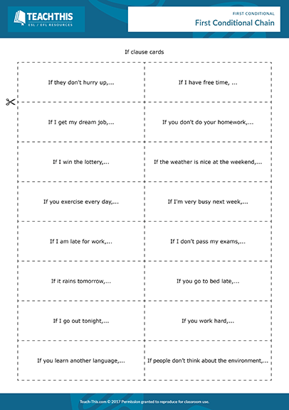 Zero And First Conditional Worksheets