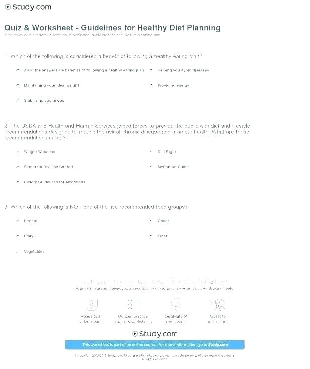 Health Worksheets For Middle School