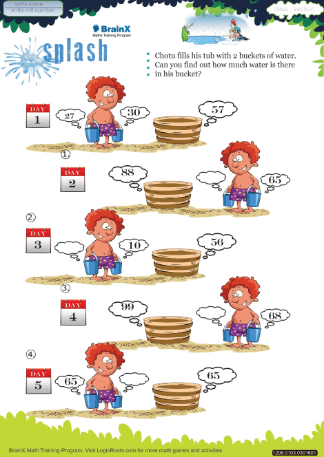 Splash Math Worksheet For Grade 1 | Free Worksheets Samples