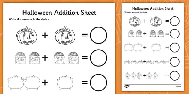 Halloween Addition Worksheet | Free Worksheets Samples