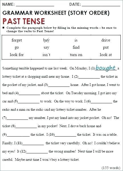 Tenses Worksheets For Grade 6 Best Images On Past And Present | Free ...