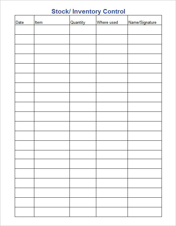 Blank Worksheets Template