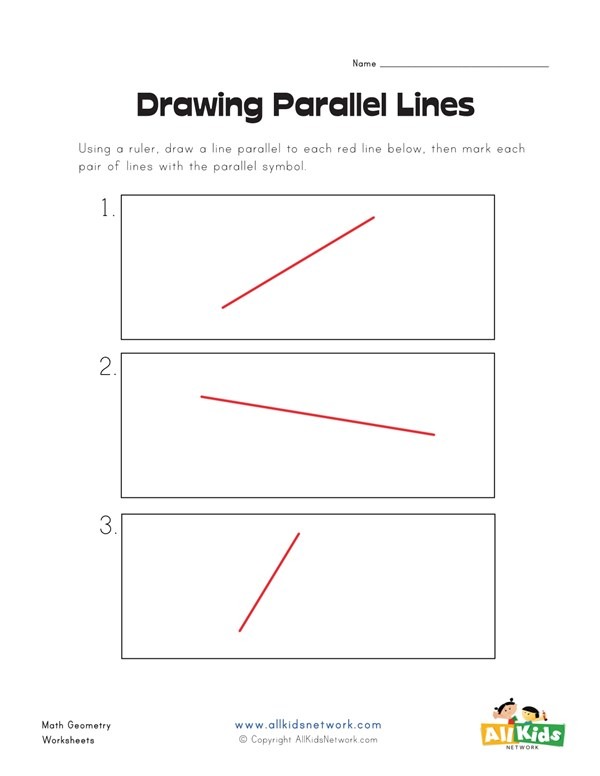 Drawing Parallel Lines Worksheet | Free Worksheets Samples