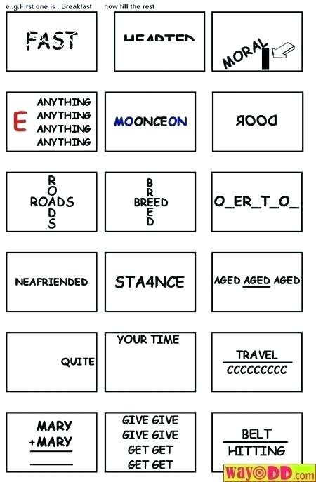 Rebus Worksheets Printable