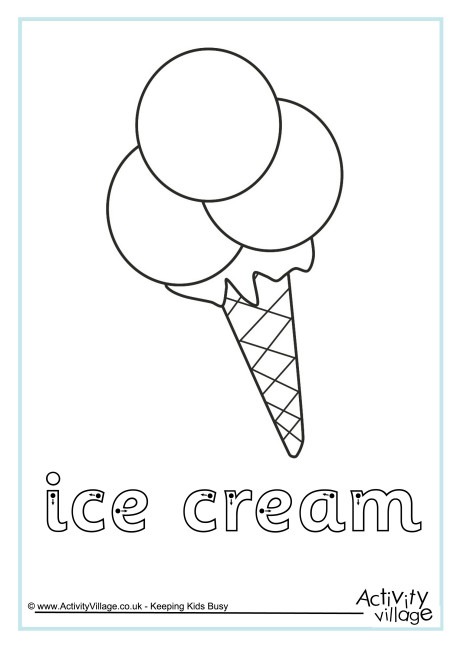 Ice Cream Worksheets
