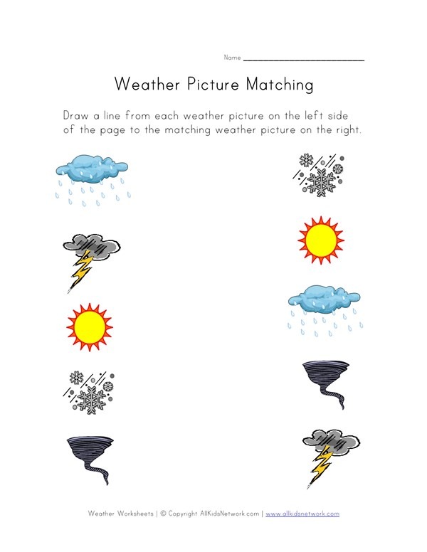 Weather Matching Worksheets