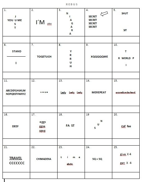 Rebus Worksheets Printable