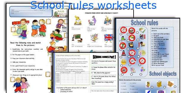 School Rules Worksheets | Free Worksheets Samples