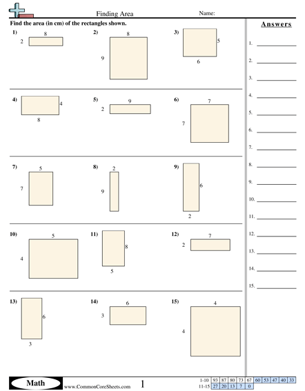 Perimeter And Area Worksheets Grade 3