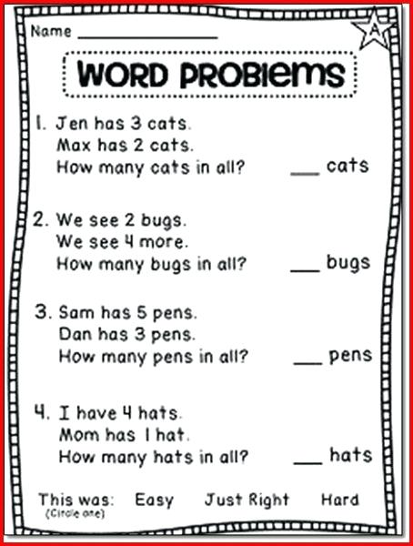 1st Grade Math Worksheets Grade Math Worksheets Word Problem 1st | Free ...