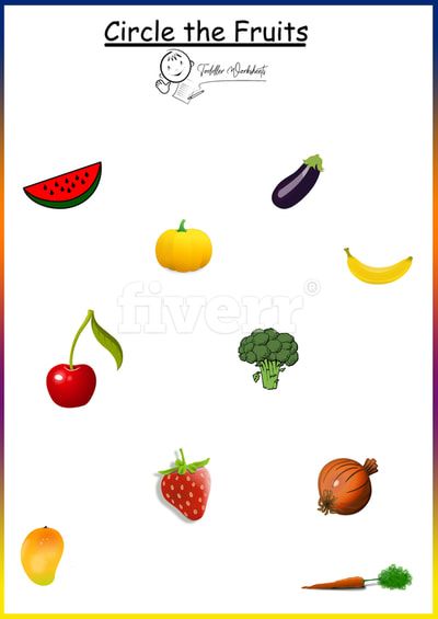 The Fruits Worksheets