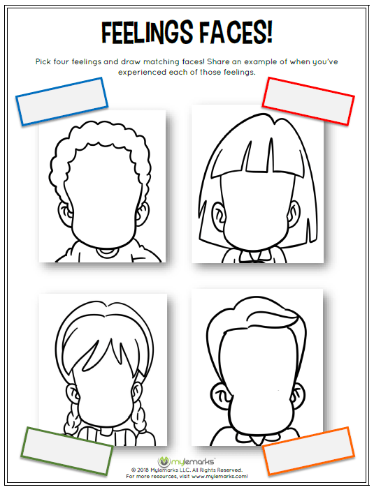 Feelings Faces! (draw) | Free Worksheets Samples