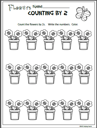 Free Spring Math Worksheet For Counting By 2s | Free Worksheets Samples