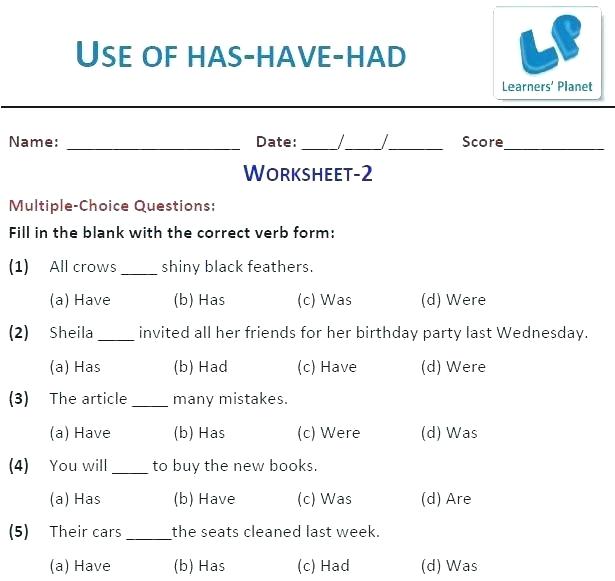 Has Have Worksheets Grammar For Grade 1 4 Screenshot 4th Science | Free ...