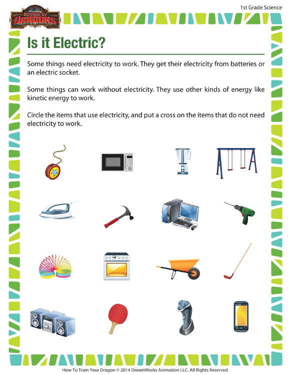 Free Electricity Worksheets