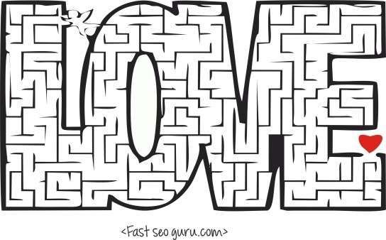 Printable Valentines Day Mazes Puzzles Worksheets | Free Worksheets Samples