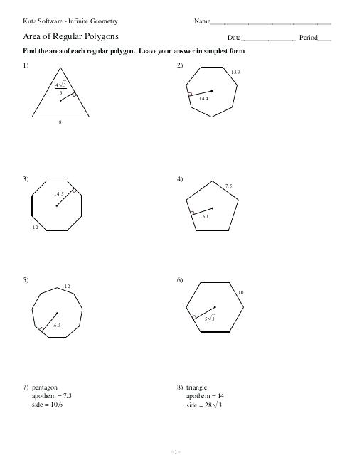 Properties Of Polygons Worksheets