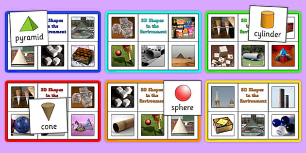 3d Shapes In The Environment | Free Worksheets Samples
