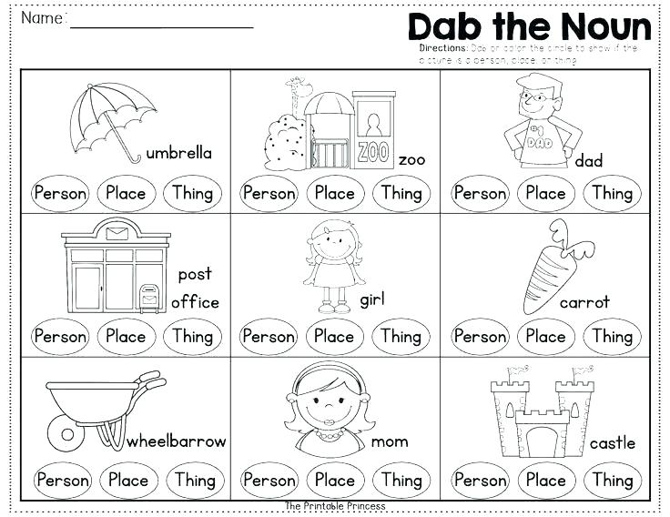 Beautiful Nouns Worksheet For Kindergarten Worksheets First Grade ...